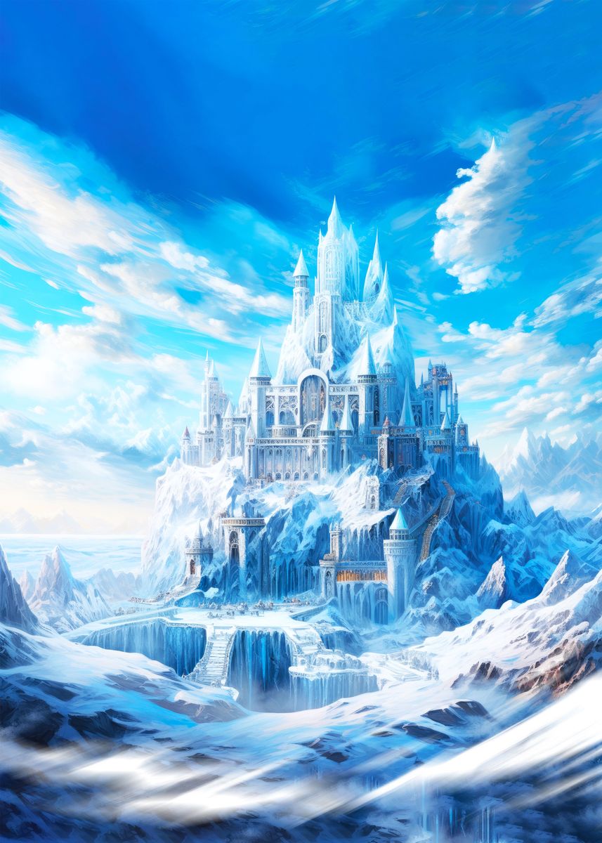 'Winter Castle Kingdom' Poster, picture, metal print, paint by Misbahul ...