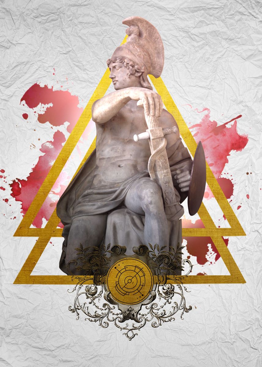 'Ares Statue' Poster, picture, metal print, paint by Geometrical ...