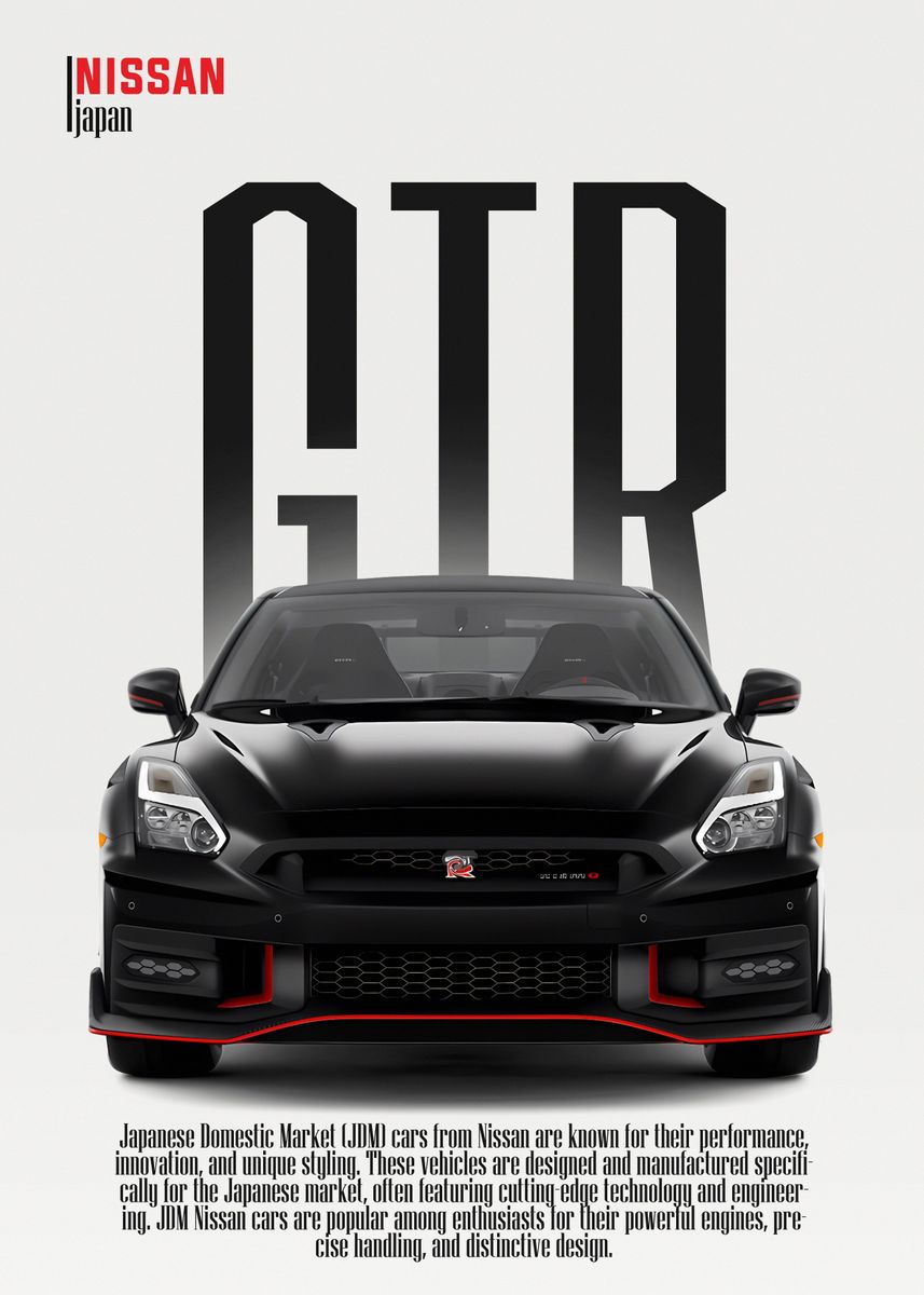 'black JDM car' Poster, picture, metal print, paint by SAIDI ARTWORKS ...