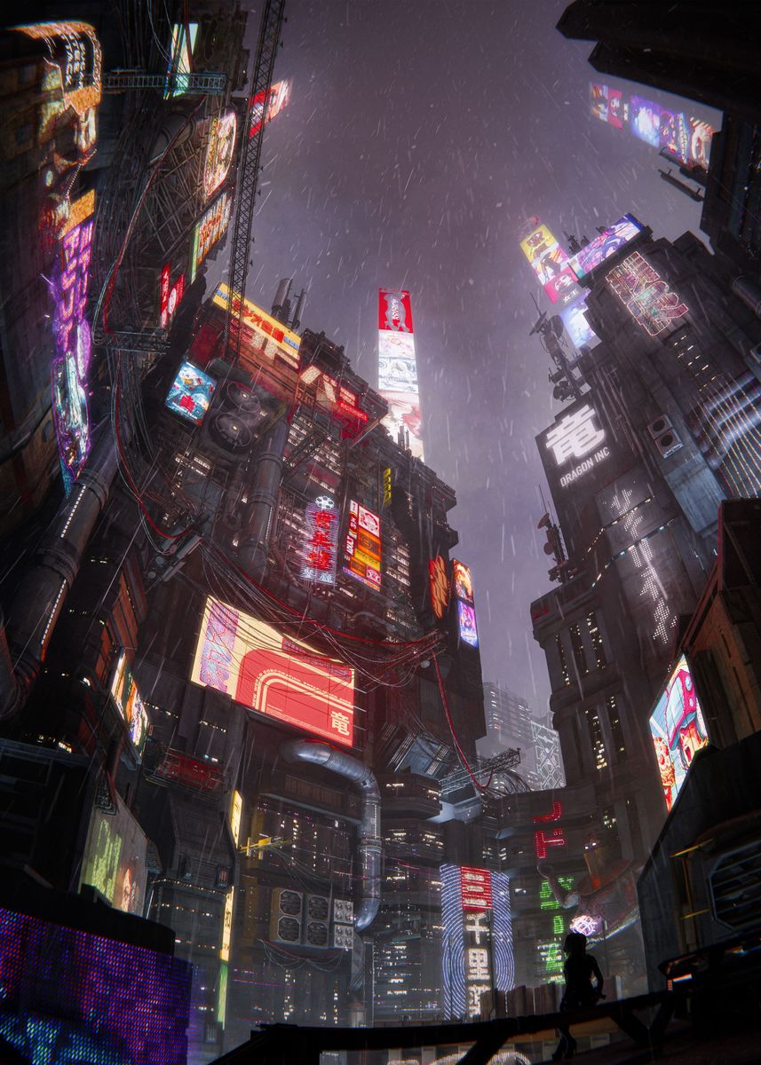 'Vertical Expansion' Poster, picture, metal print, paint by Youkai ...