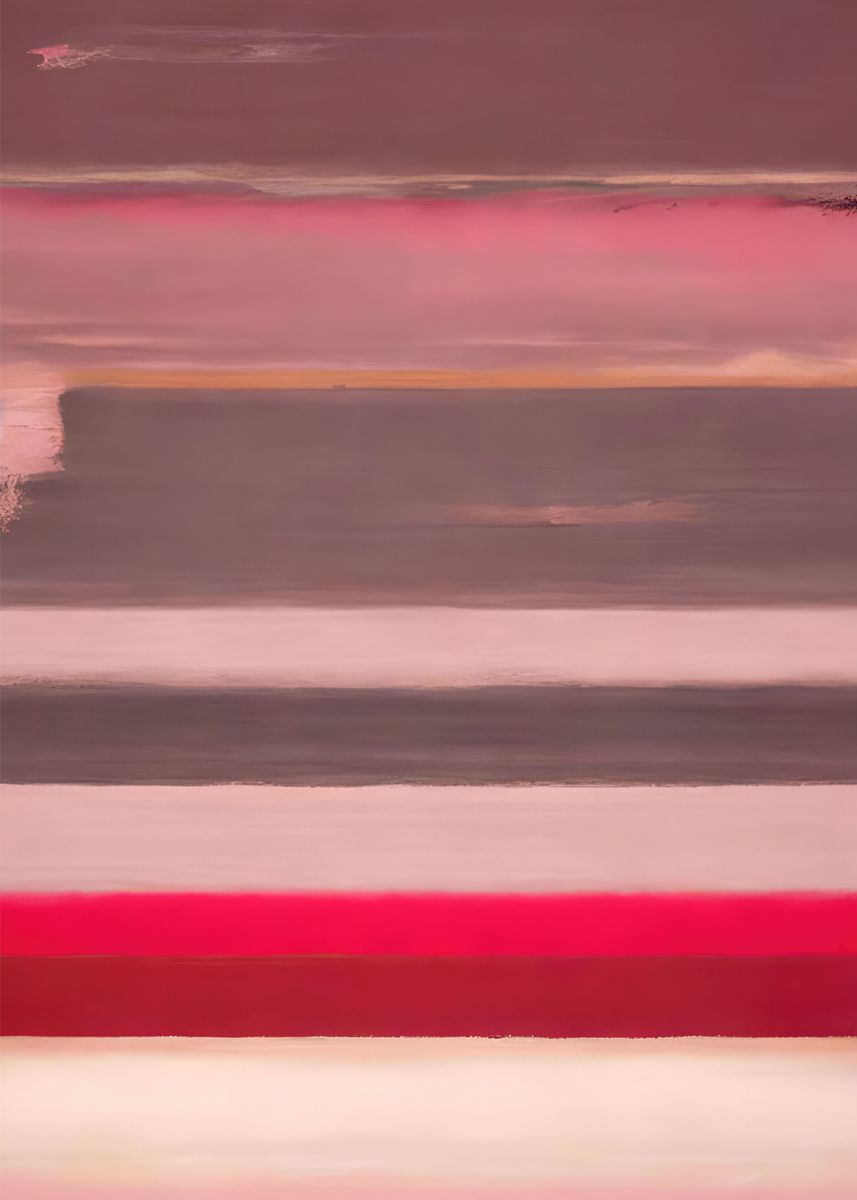 'Fuzzy Pink Contemporary' Poster, picture, metal print, paint by BluePinkPanther | Displate