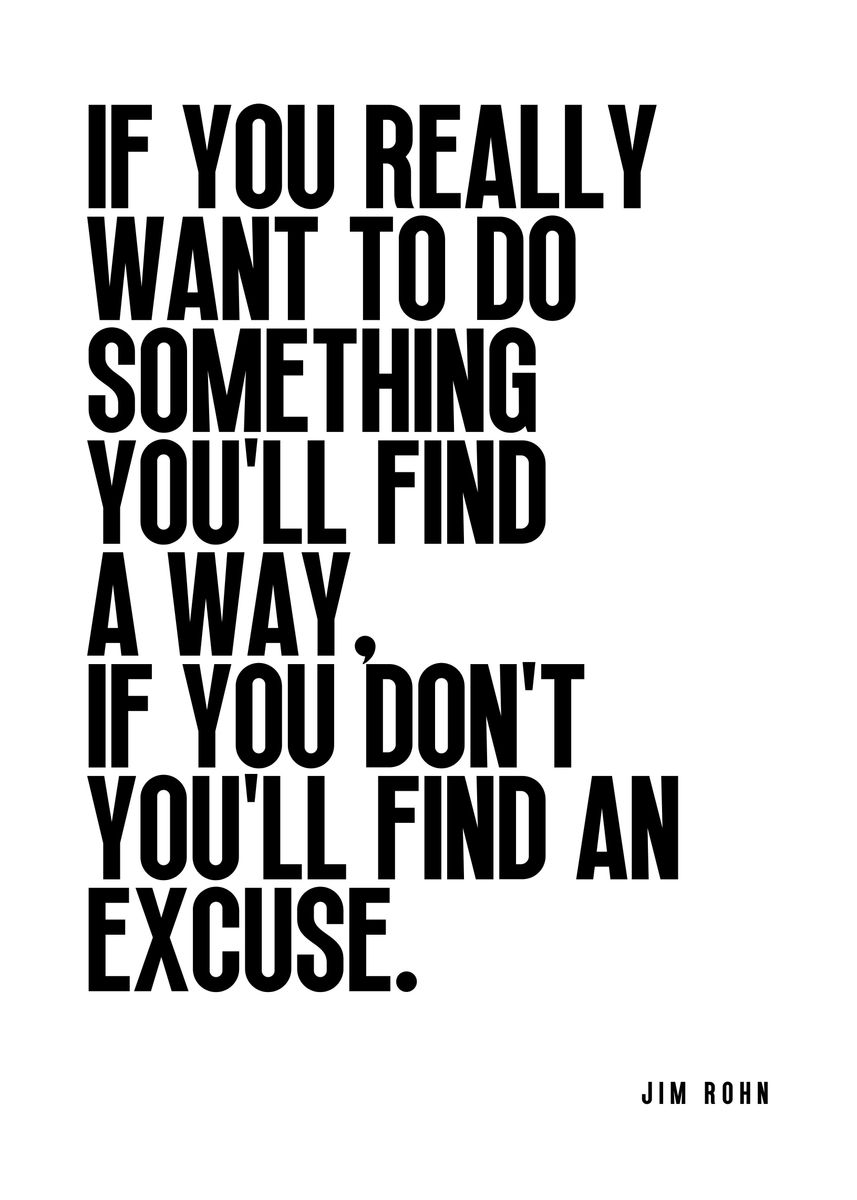 'Jim Rohn Quote' Poster, picture, metal print, paint by Wezt Studio ...