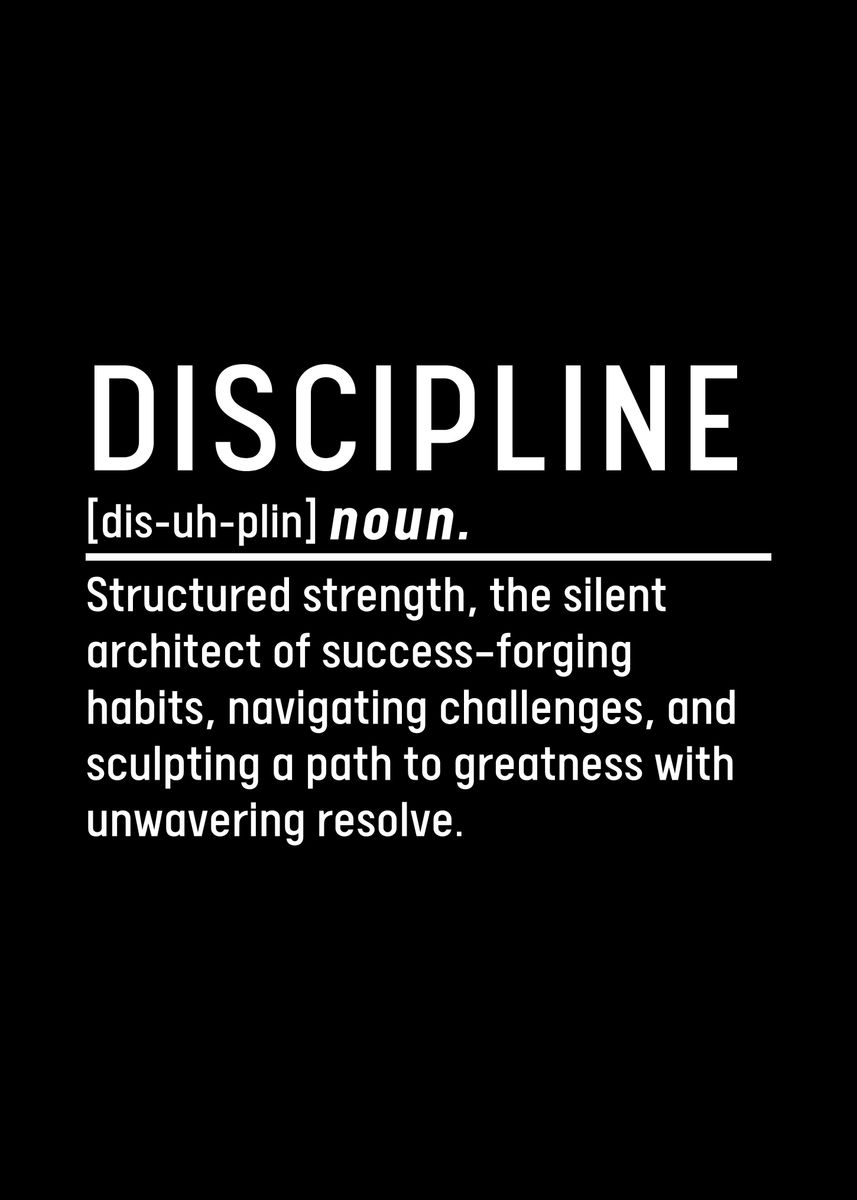 'Discipline Definition' Poster, picture, metal print, paint by Wezt ...