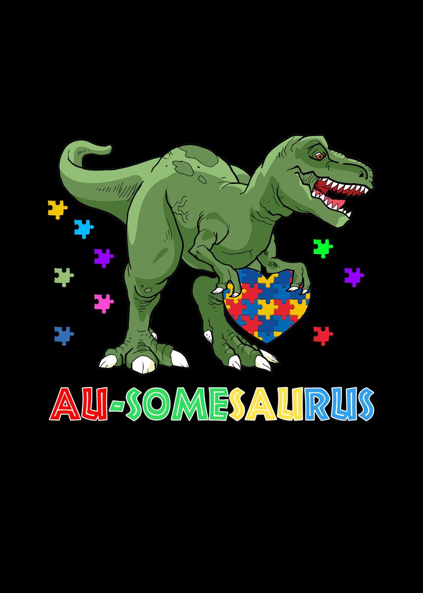 'autism dinosaur' Poster, picture, metal print, paint by Yacoub Al ...