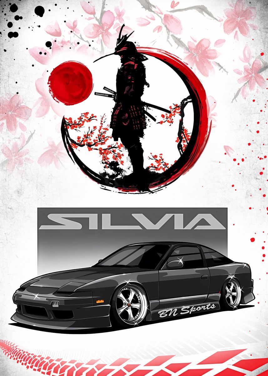 'Nissan S15 Silvia' Poster, picture, metal print, paint by ALEX SHINDER ...