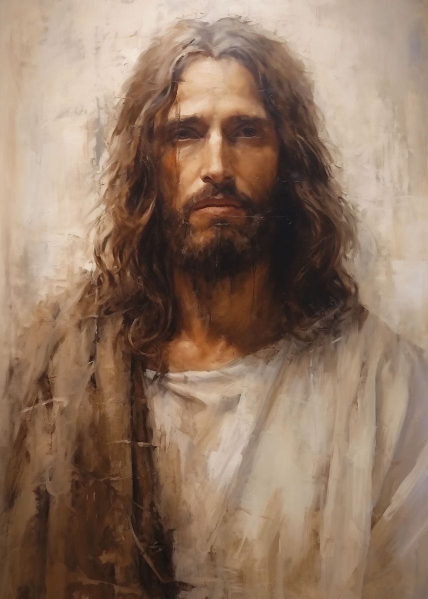 'Old Painting Jesus Christ' Poster, picture, metal print, paint by Vars ...