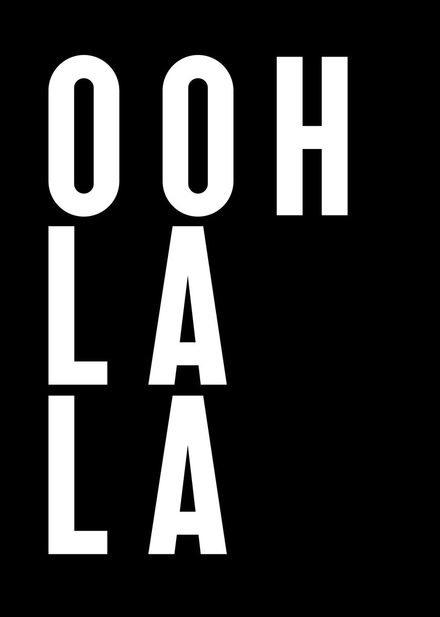 'Ooh La La' Poster, picture, metal print, paint by Yess | Displate