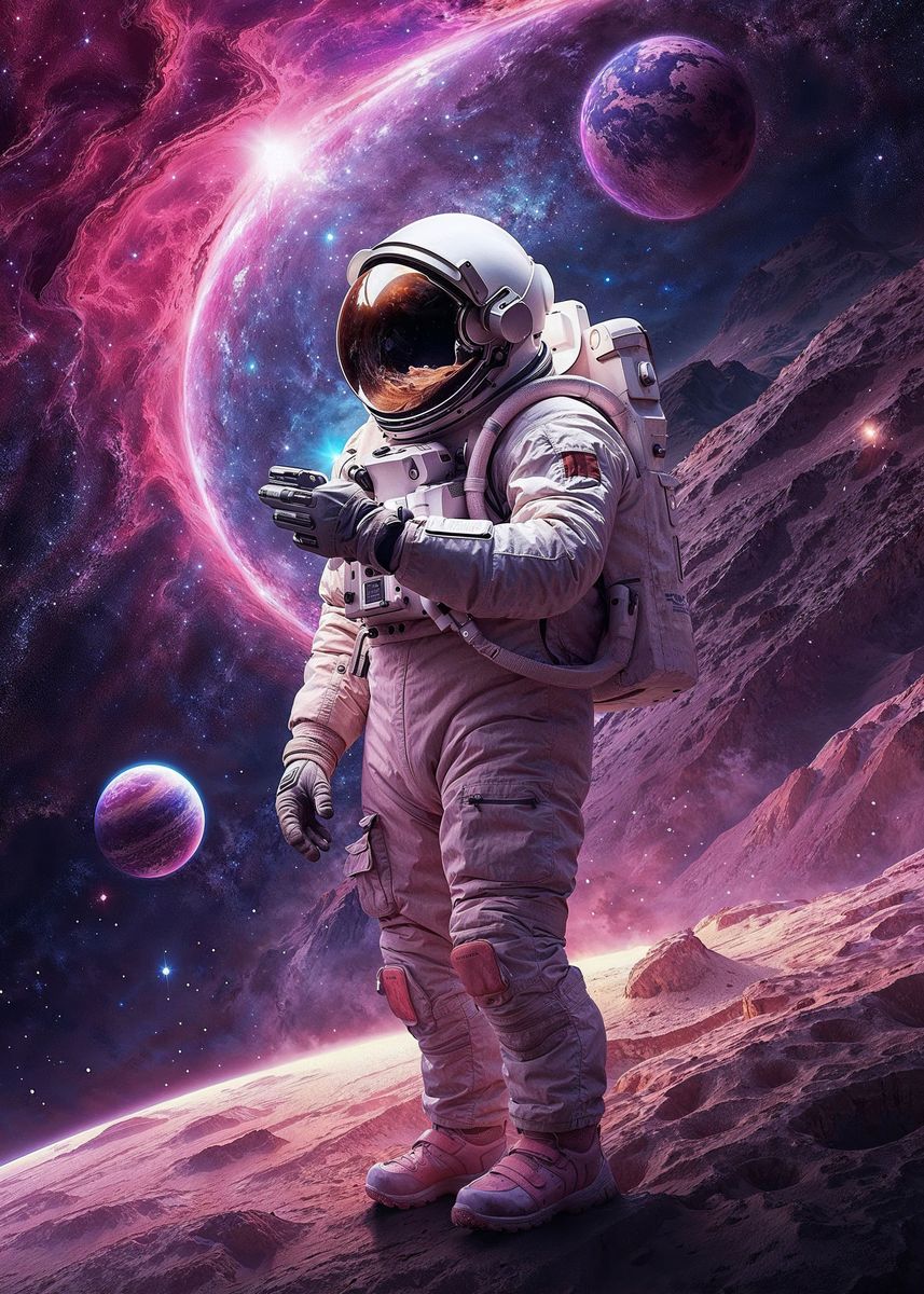 'Cosmic Contemplation' Poster, picture, metal print, paint by Alexandru ...