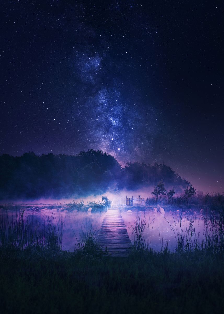 'COSMIC SERENITY' Poster, picture, metal print, paint by Aron Visuals ...