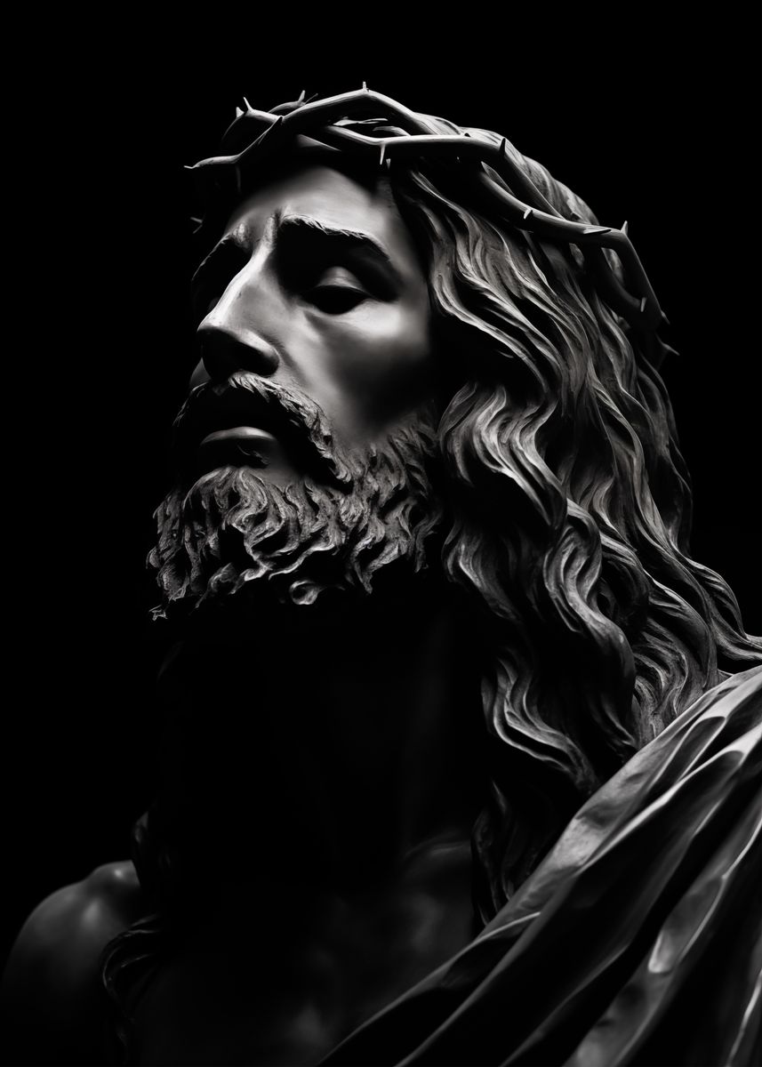 'Sculpture of Jesus Christ' Poster, picture, metal print, paint by Vars ...