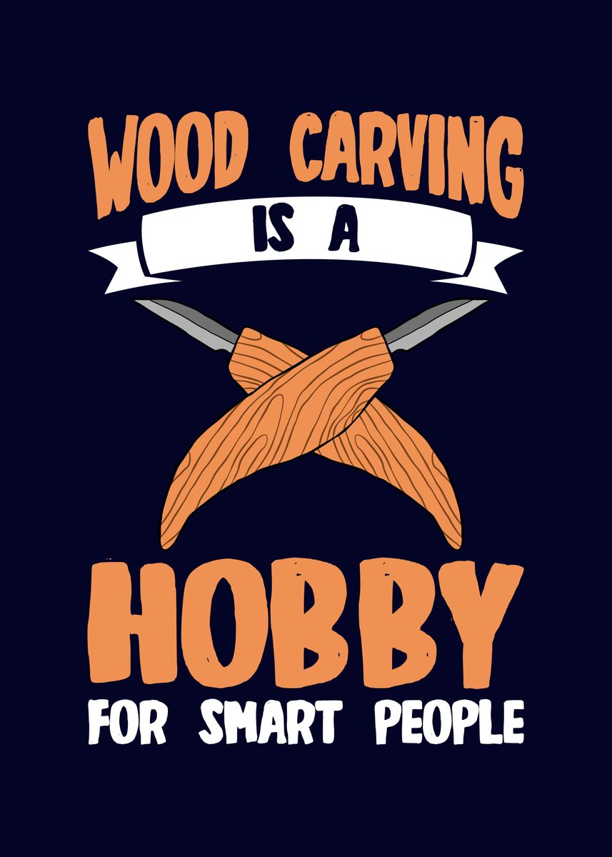 'Whittling Wood Carving' Poster, picture, metal print, paint by MzumO ...