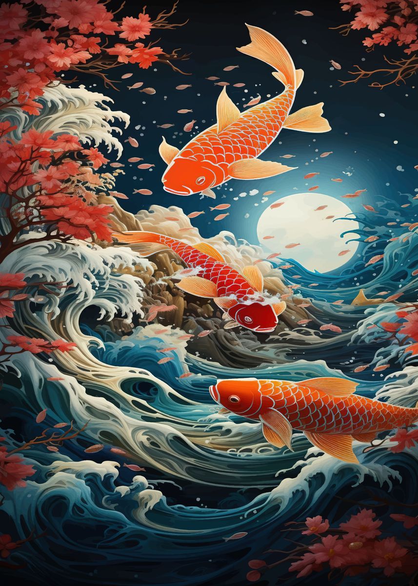 'fish animals' Poster, picture, metal print, paint by she bryin | Displate