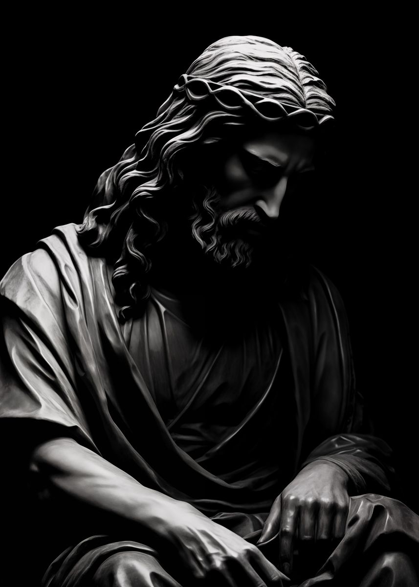 'Sculpture of Jesus Christ' Poster, picture, metal print, paint by Vars ...