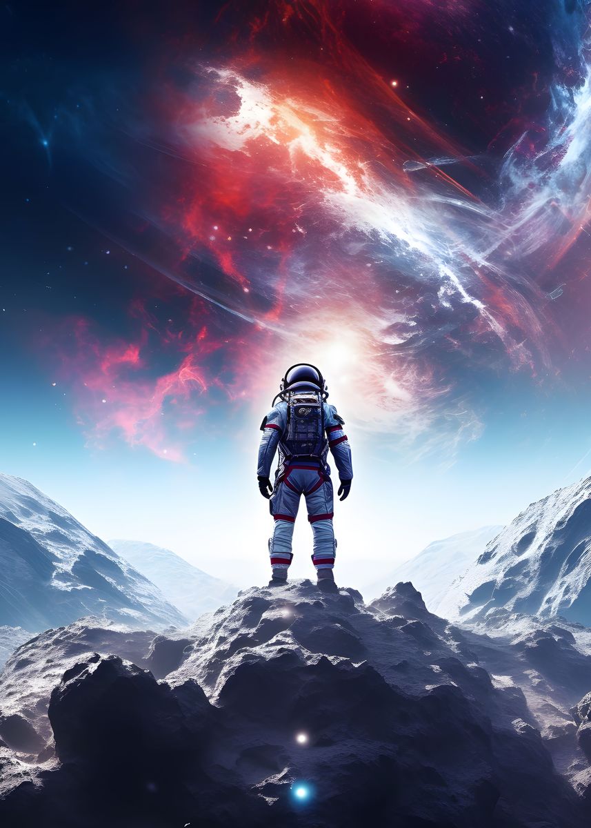 'Fantasy Space Landscape' Poster, picture, metal print, paint by Kim ...