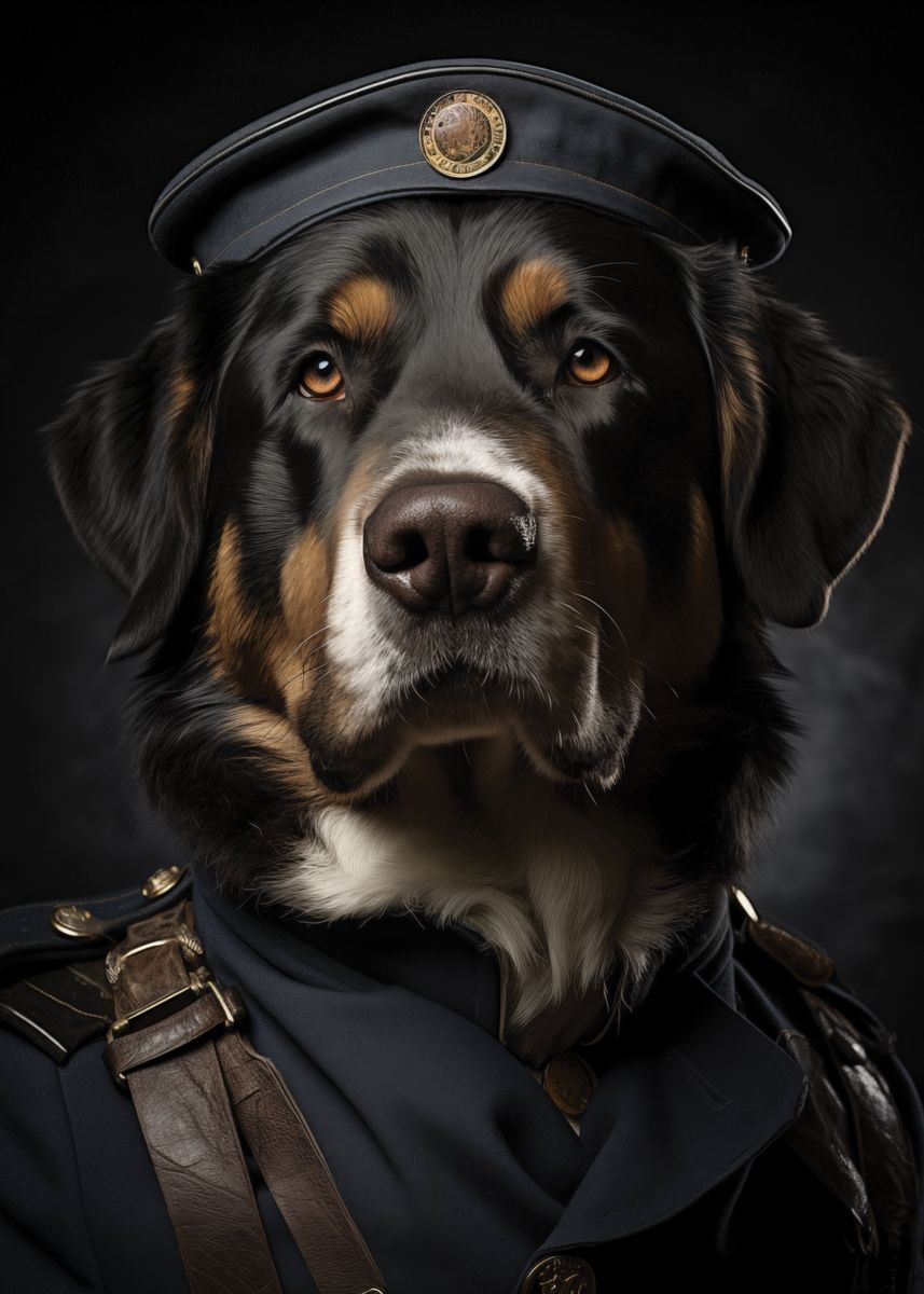 'Animals Vintage Bernese ' Poster, picture, metal print, paint by ...