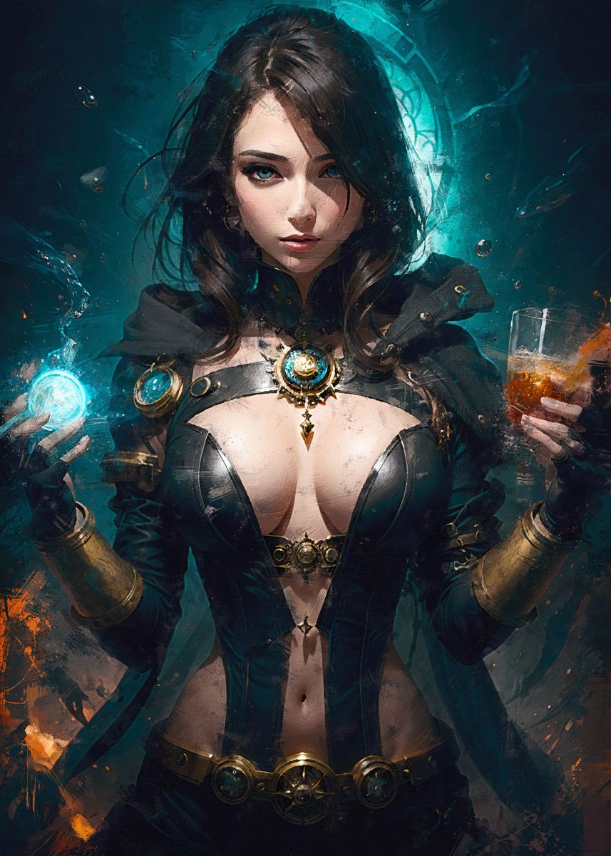 'Ethereal Alchemy' Poster, picture, metal print, paint by FlyingBlade | Displate