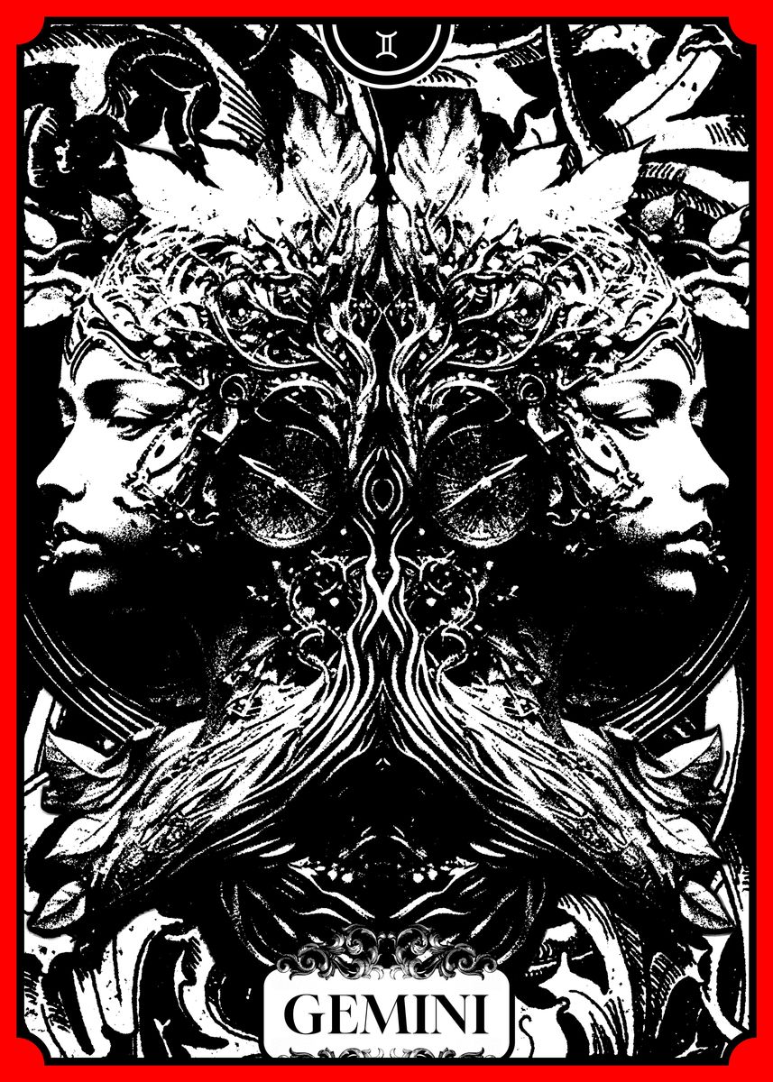 'Gemini Horoscope Zodiac' Poster, picture, metal print, paint by ...