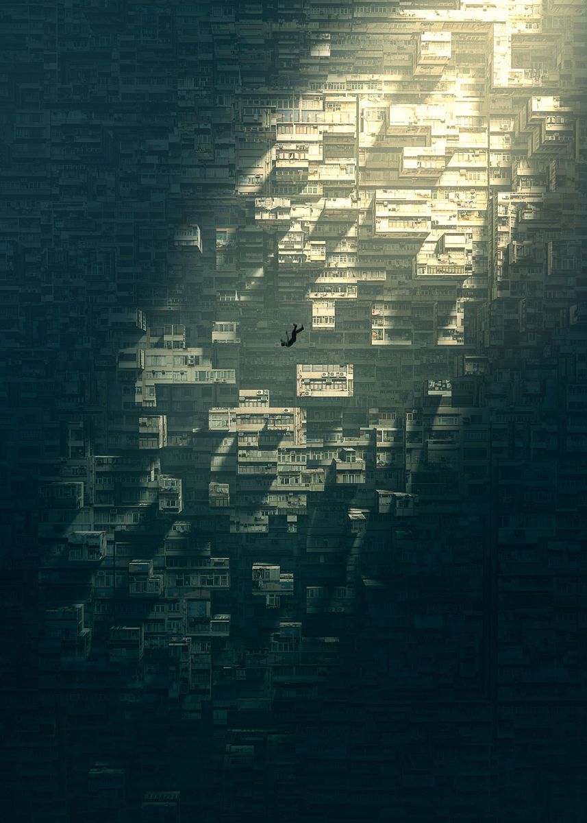 'Fading Into Rock Bottom' Poster, picture, metal print, paint by ...