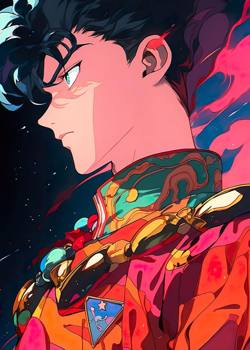 'anime handsome man warrior' Poster, picture, metal print, paint by ...