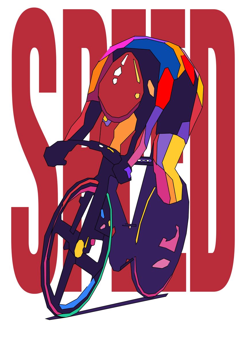 'Track Cycling Pop Art' Poster, picture, metal print, paint by Ro ...