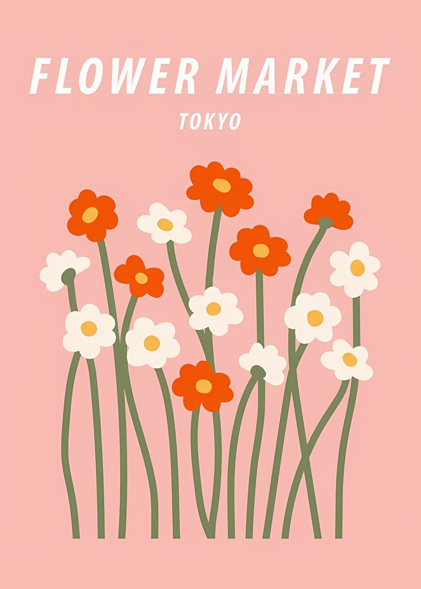 'Flower market Tokyo' Poster, picture, metal print, paint by Executive ...