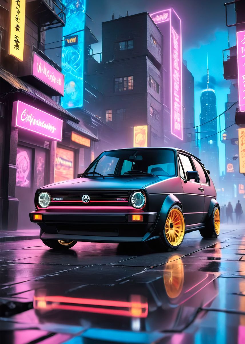 'VW golf mk1 poster' Poster, picture, metal print, paint by mk studio ...