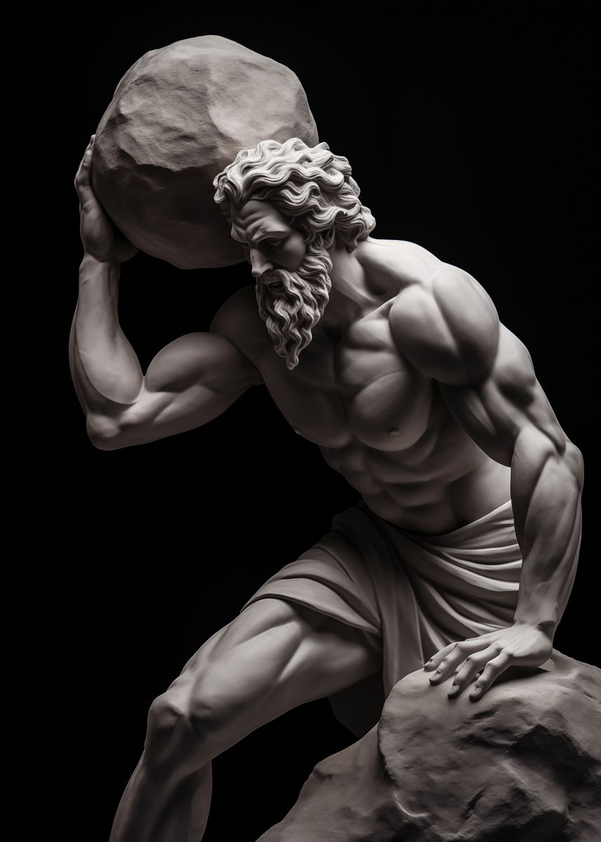 'Greek Mythology Sisyphus' Poster, picture, metal print, paint by Vars ...