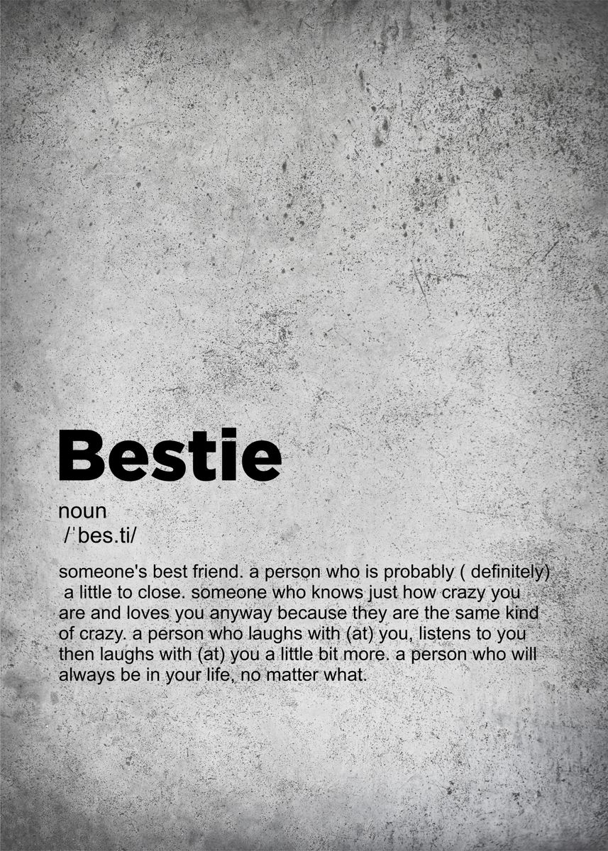 'bestie' Poster, picture, metal print, paint by Bestselling Music ...