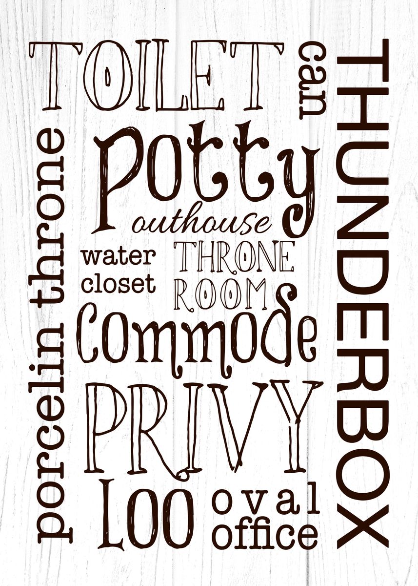 'Funny Toilet Bathroom ' Poster, picture, metal print, paint by Metal ...