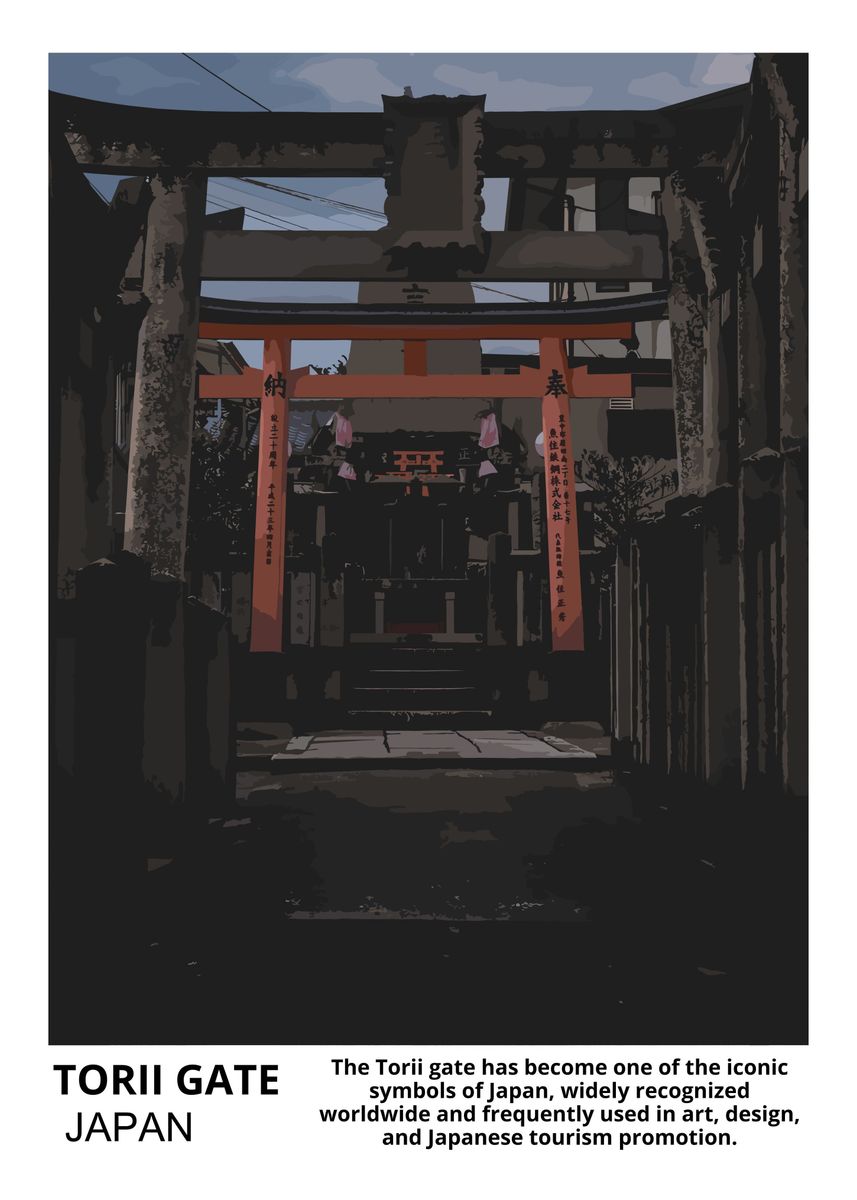 'Japanese Torii Gate' Poster, picture, metal print, paint by Vicky ...