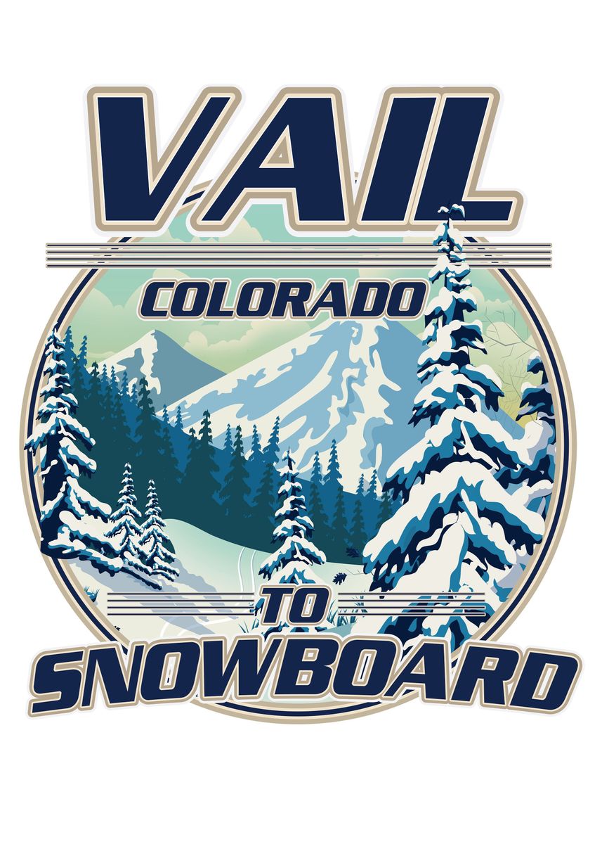 'Vail Colorado' Poster, picture, metal print, paint by David Green ...