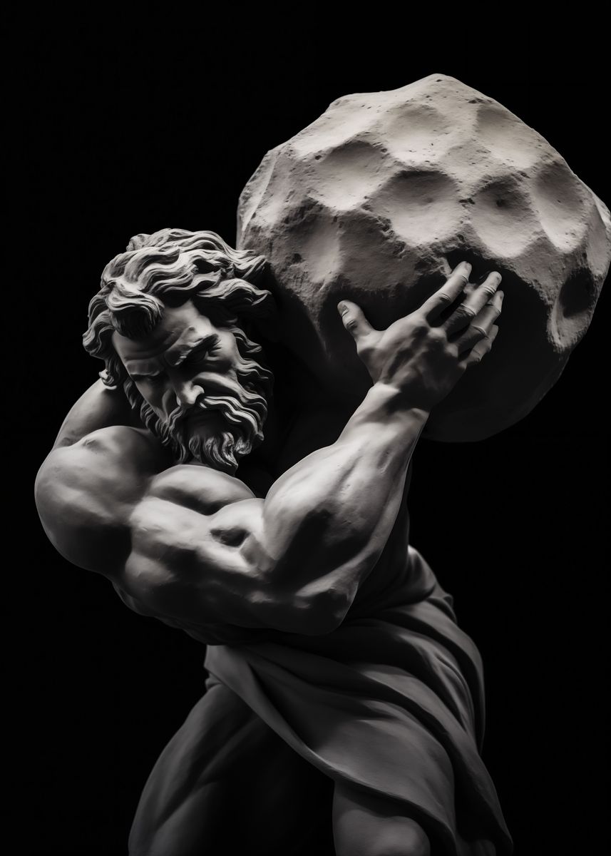 'Greek Mythology Sisyphus' Poster, picture, metal print, paint by Vars ...