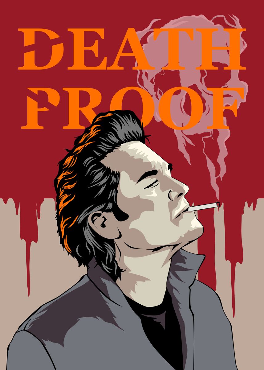 'Death proof' Poster, picture, metal print, paint by geeks holic | Displate