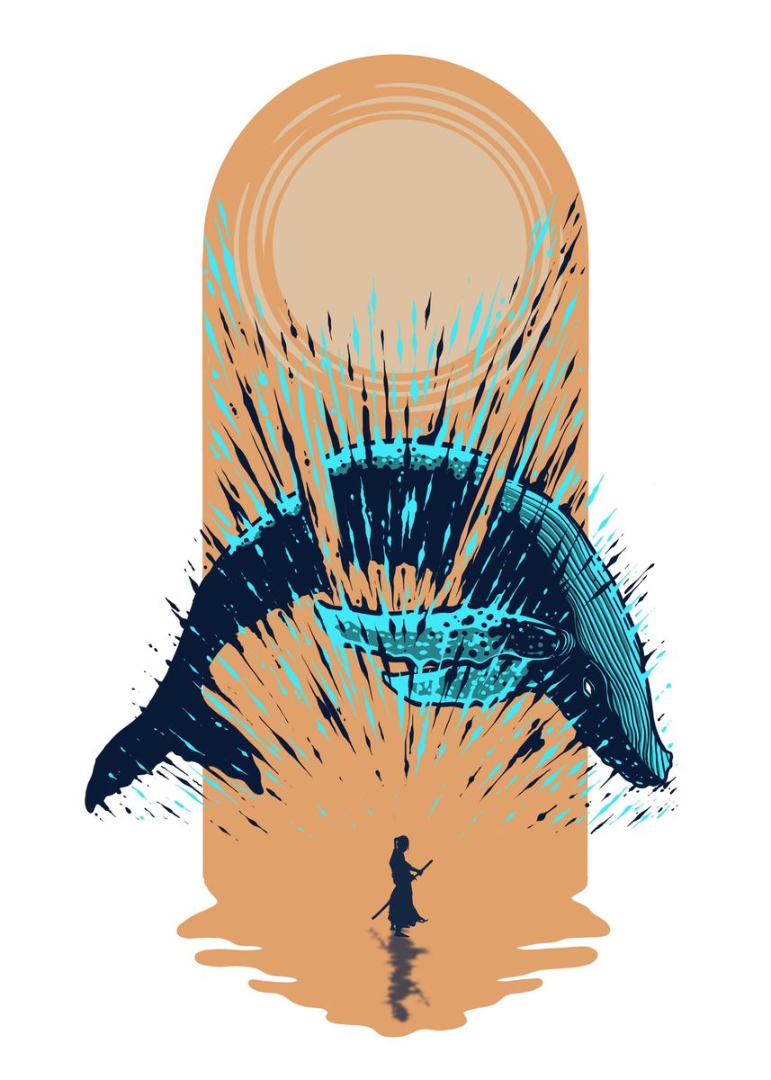 'Humpback Whale Slice' Poster, picture, metal print, paint by Mohammad ...