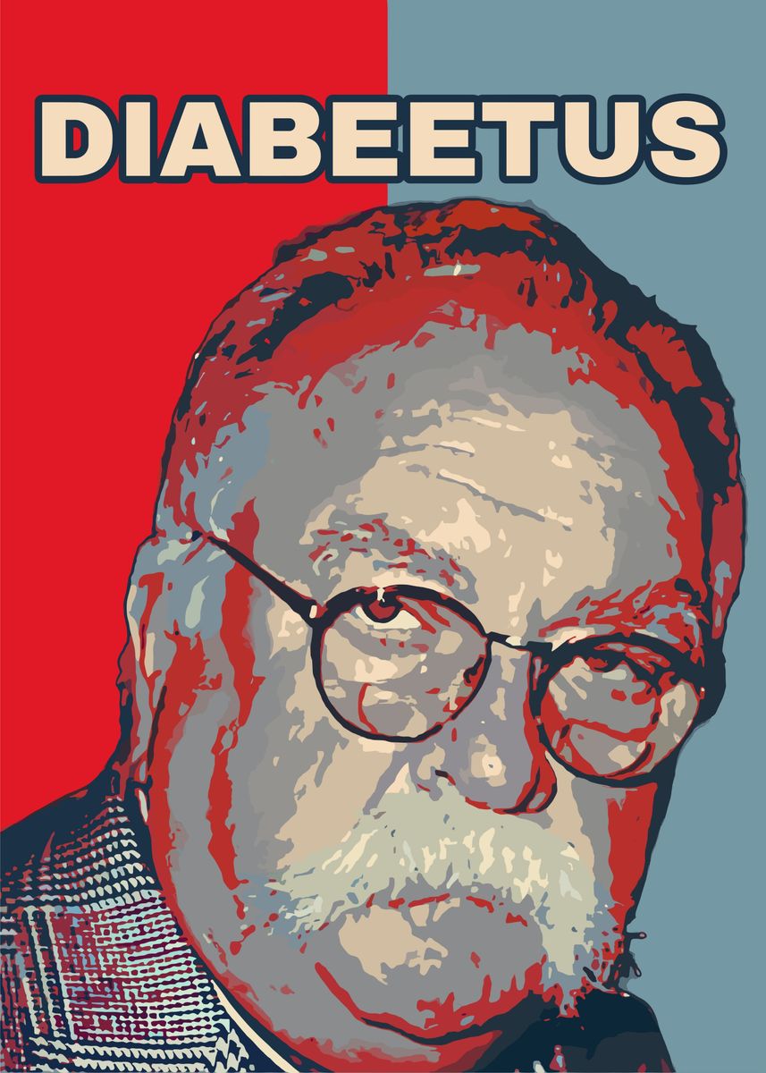 'Diabeetus' Poster, picture, metal print, paint by Vicky Hanggara ...