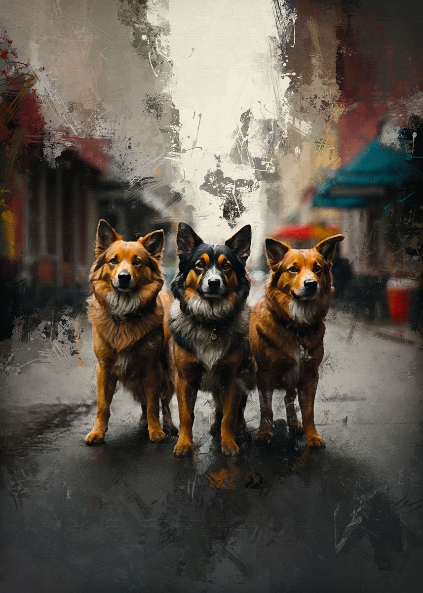 'Wisdom on Four Paws' Poster, picture, metal print, paint by Madooza ...