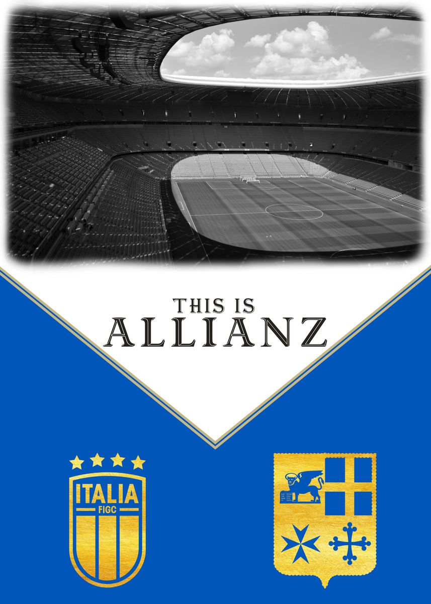 'Allianz Stadium' Poster, picture, metal print, paint by Murray Oren ...
