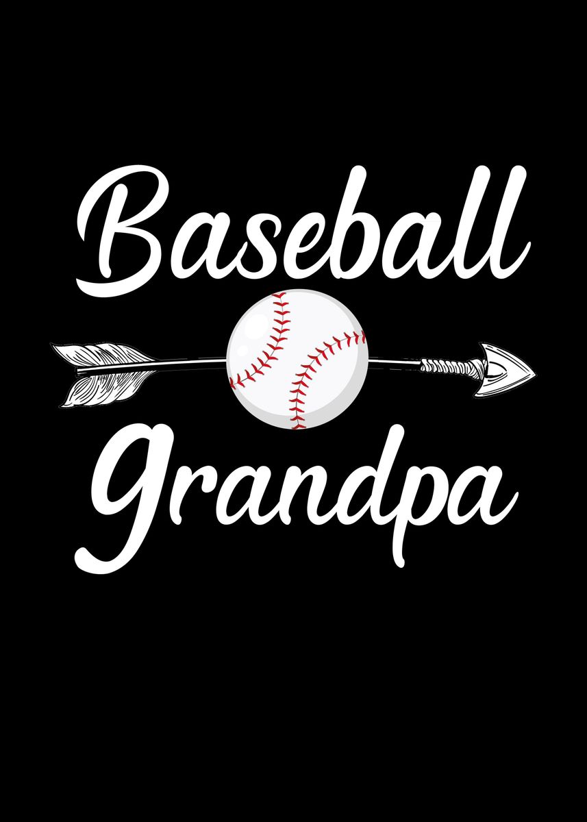 'baseball grandpa' Poster, picture, metal print, paint by Yacoub Al ...
