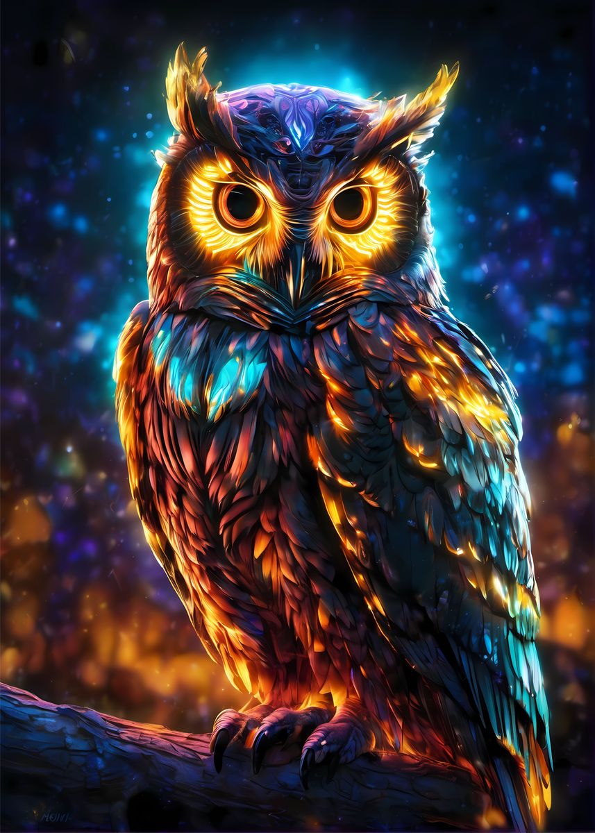 'Translucent Owl' Poster, picture, metal print, paint by Trending Art ...