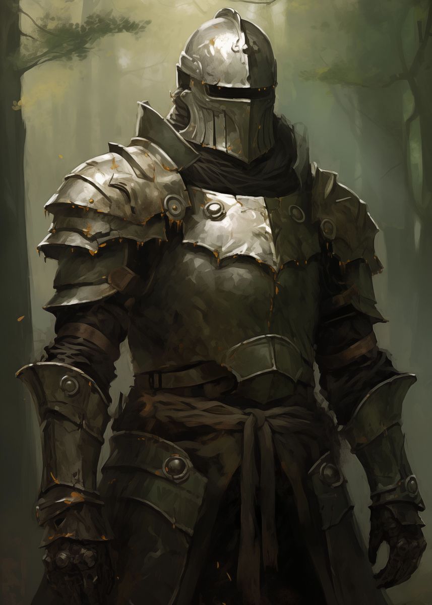 'Ancient knight' Poster, picture, metal print, paint by AI Art ...