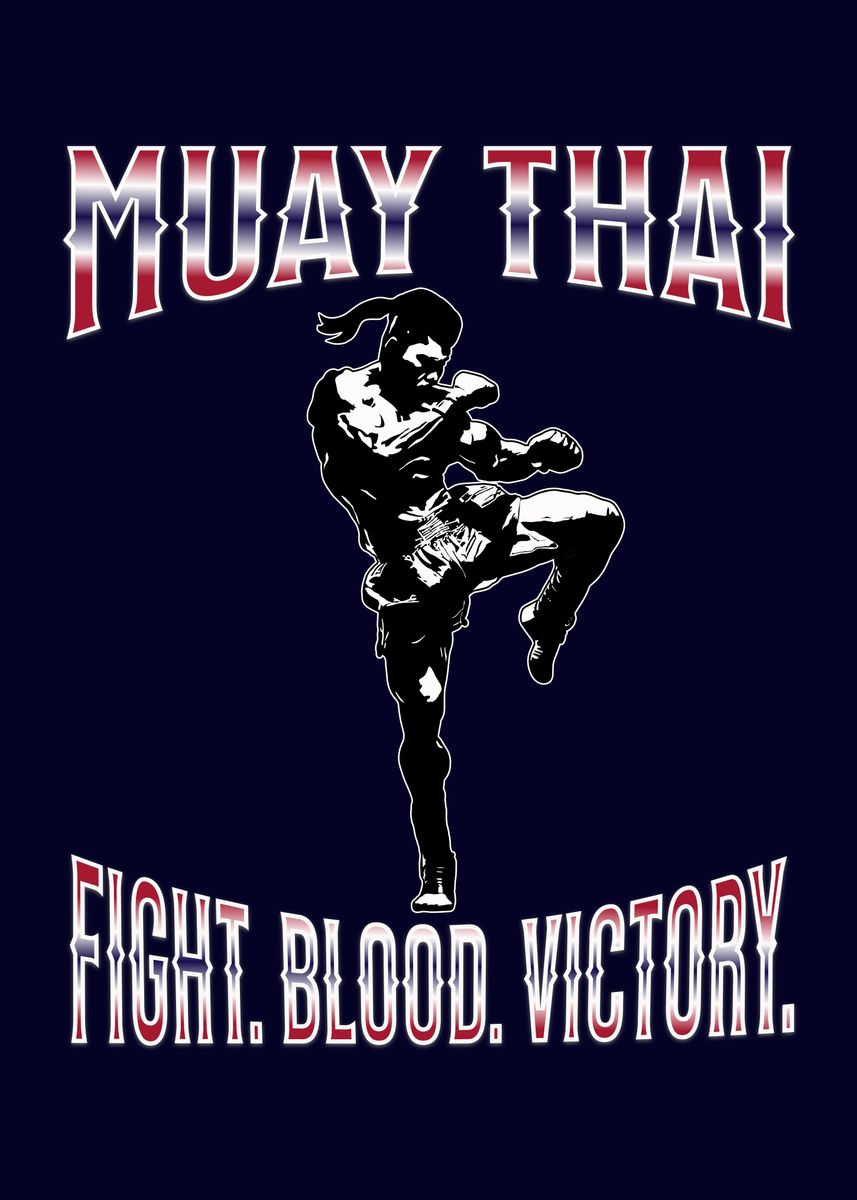 'Muay Thai Boxing' Poster, picture, metal print, paint by MzumO | Displate
