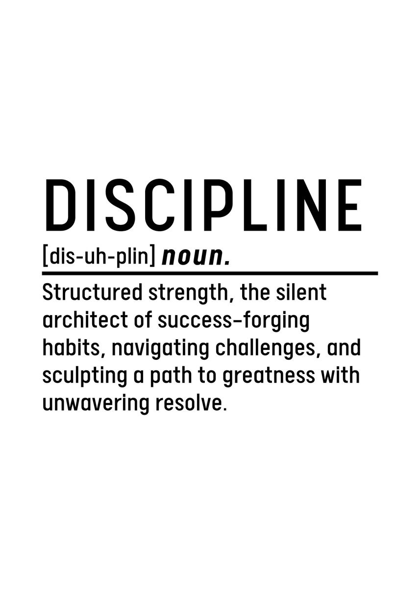 'Discipline Definition' Poster, picture, metal print, paint by Wezt ...