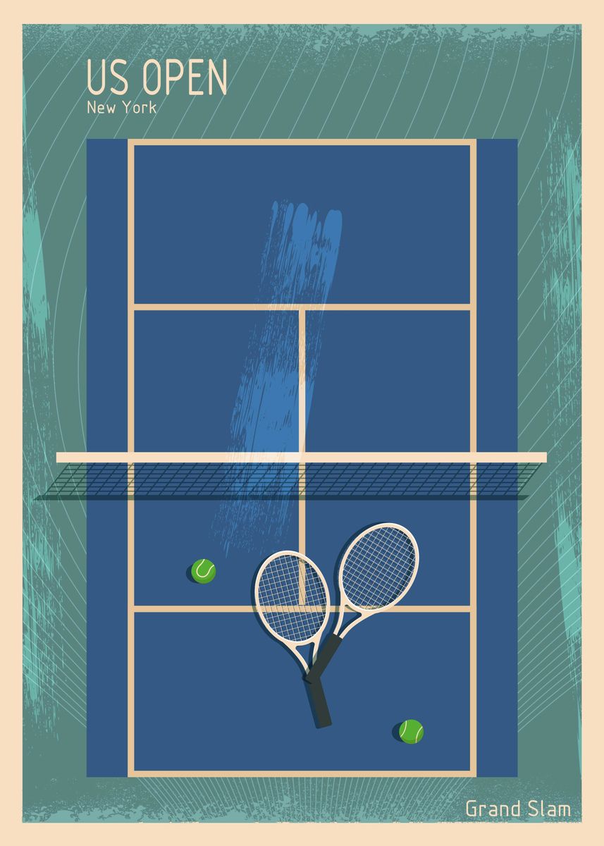 'Us Open' Poster, picture, metal print, paint by UNIKORN | Displate
