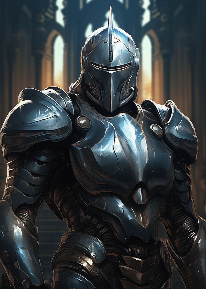 'Space knight' Poster, picture, metal print, paint by AI Art Architect ...