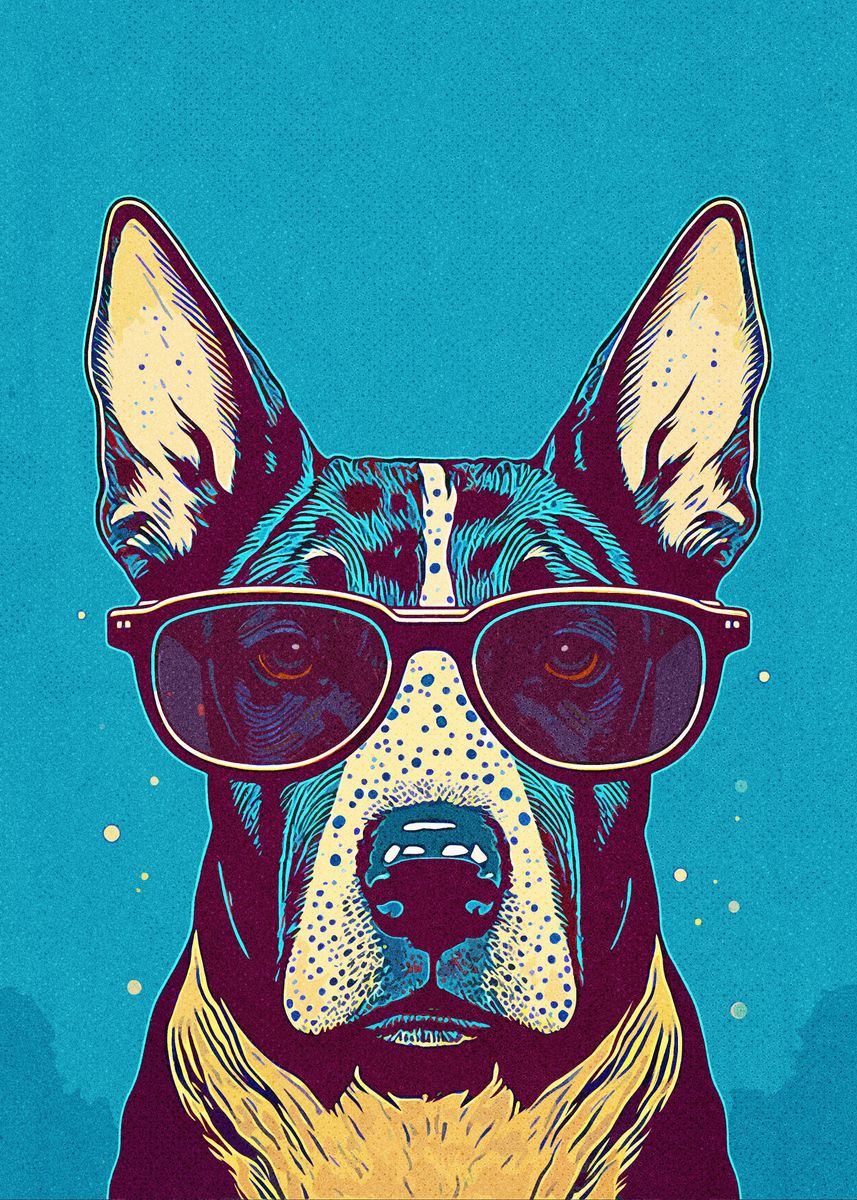 'Dog Vintage' Poster, picture, metal print, paint by Magnum Attack ...