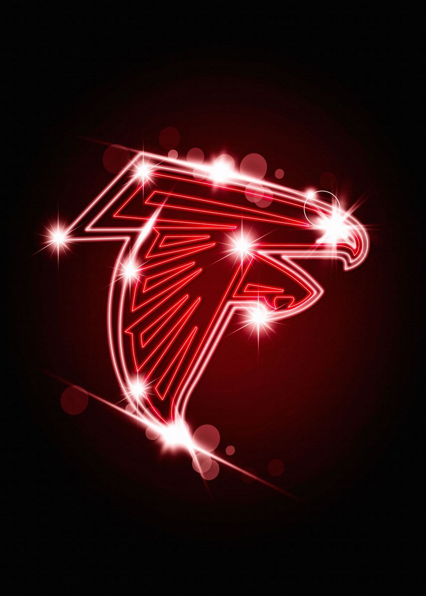 'Atlanta Falcons Neon' Poster, picture, metal print, paint by Brock ...