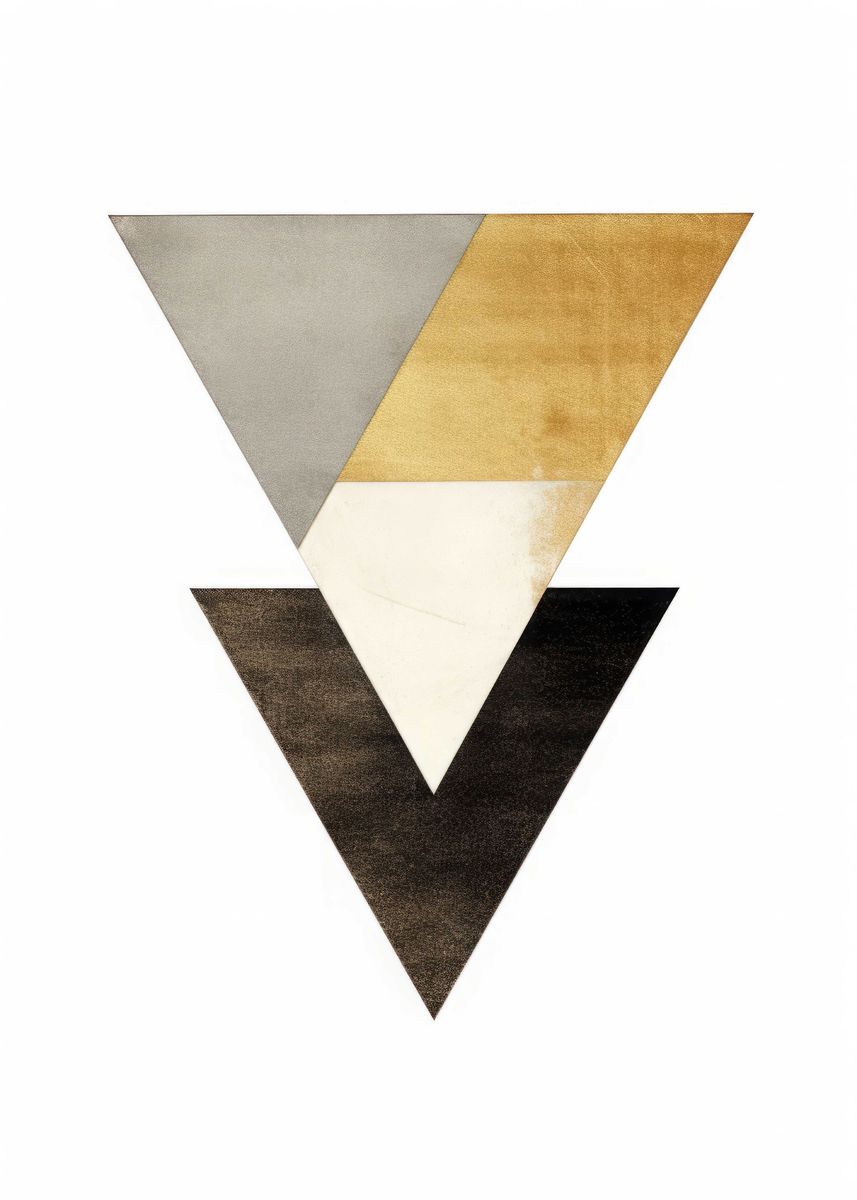 'Triangle Abstract Decor' Poster, picture, metal print, paint by Morgan ...