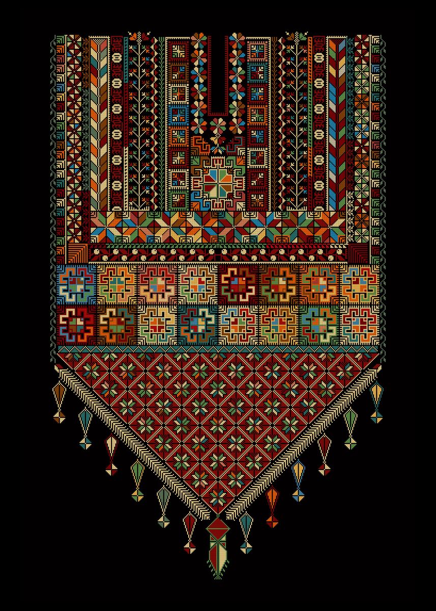 'Tatreez 7' Poster, picture, metal print, paint by Richard Laschon ...