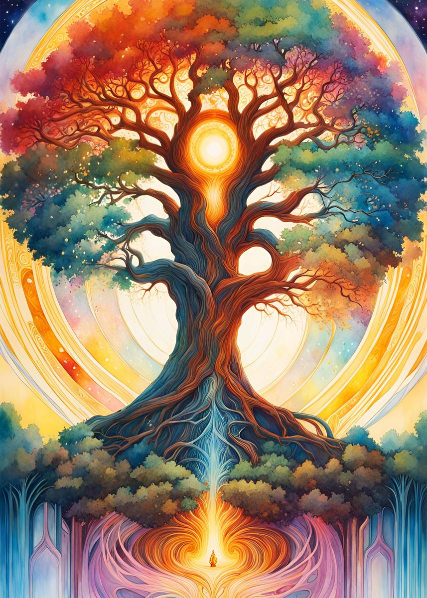 'tree of longevity' Poster, picture, metal print, paint by hero Tuan ...