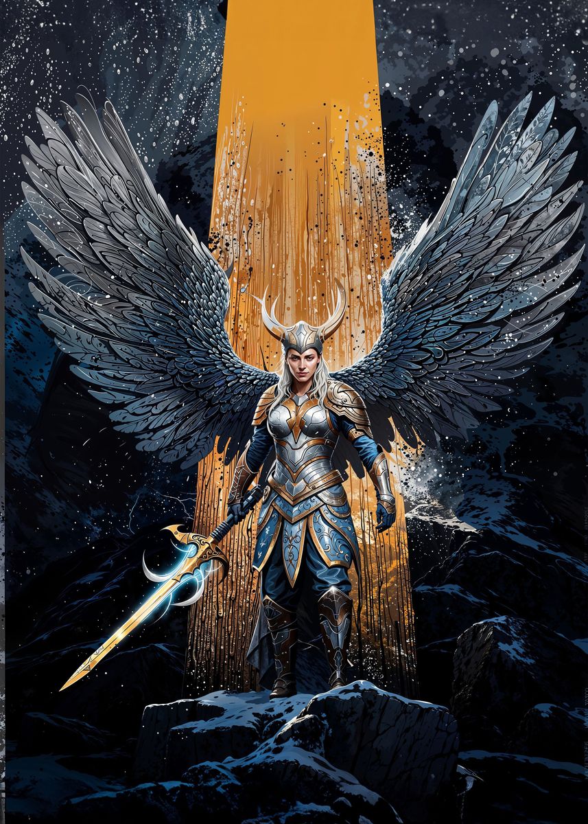 'Nordic Valkyrie' Poster, picture, metal print, paint by Alexandru ...